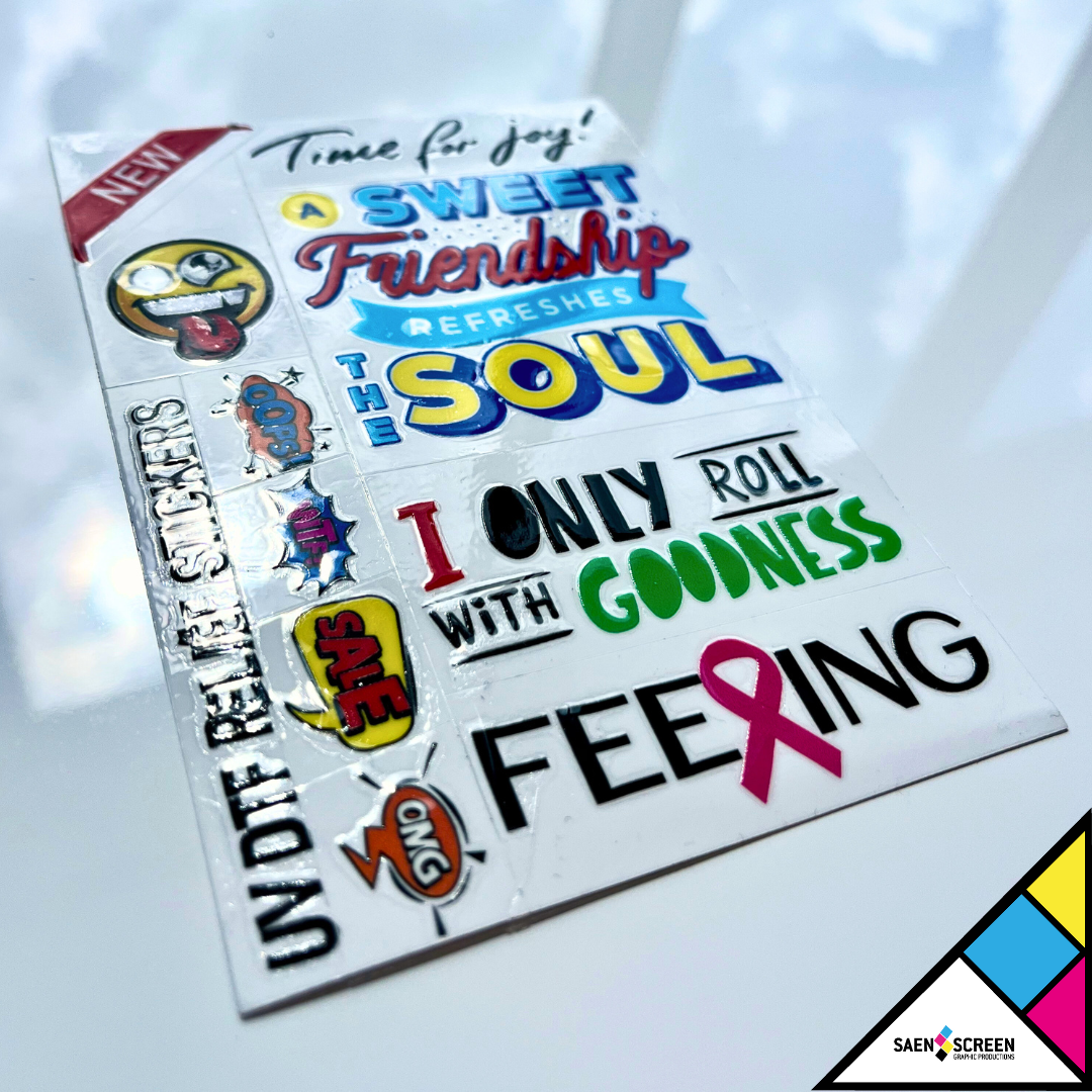 Ontdek onze UV DTF Reliëf Stickers! - Saenscreen